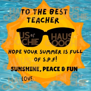 Teacher End of Year Gift/teacher Appreciation Gift Tag/summer Teacher ...