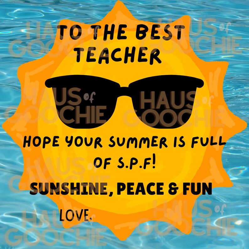 Teacher End of Year Gift/teacher Appreciation Gift Tag/summer Teacher ...