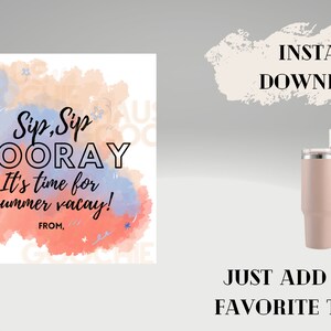 Teacher Stanley Cup Gift Tag/teacher Gift Idea/40oz Tumbler Gift Tag ...