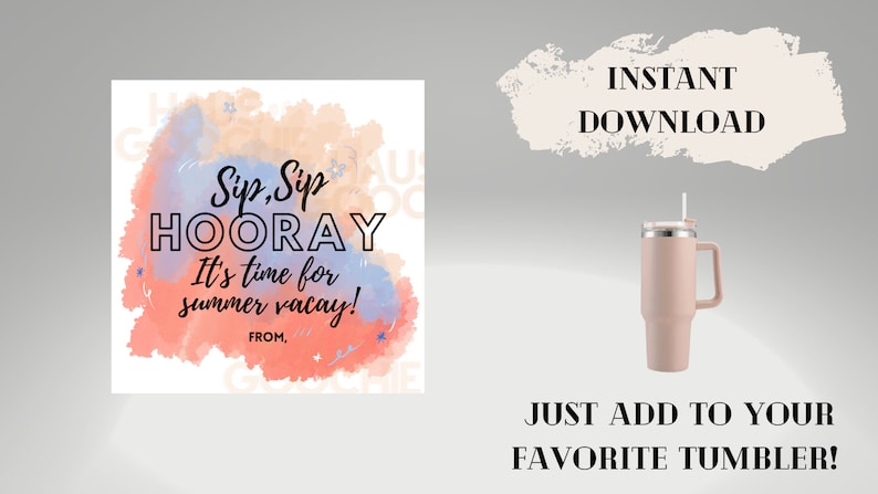 Teacher Stanley Cup Gift Tag/teacher Gift Idea/40oz Tumbler Gift Tag ...