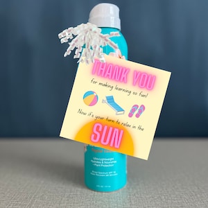 End of School Teacher Gift/ Summer Teacher Gift Tag/best Teacher Gift ...