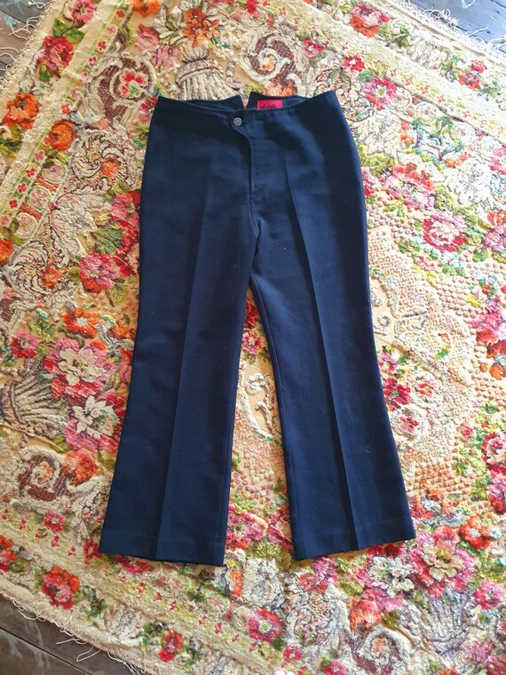 Vintage 60s Miss Levis Big E Wool Flares: Ankle Graze… - Gem
