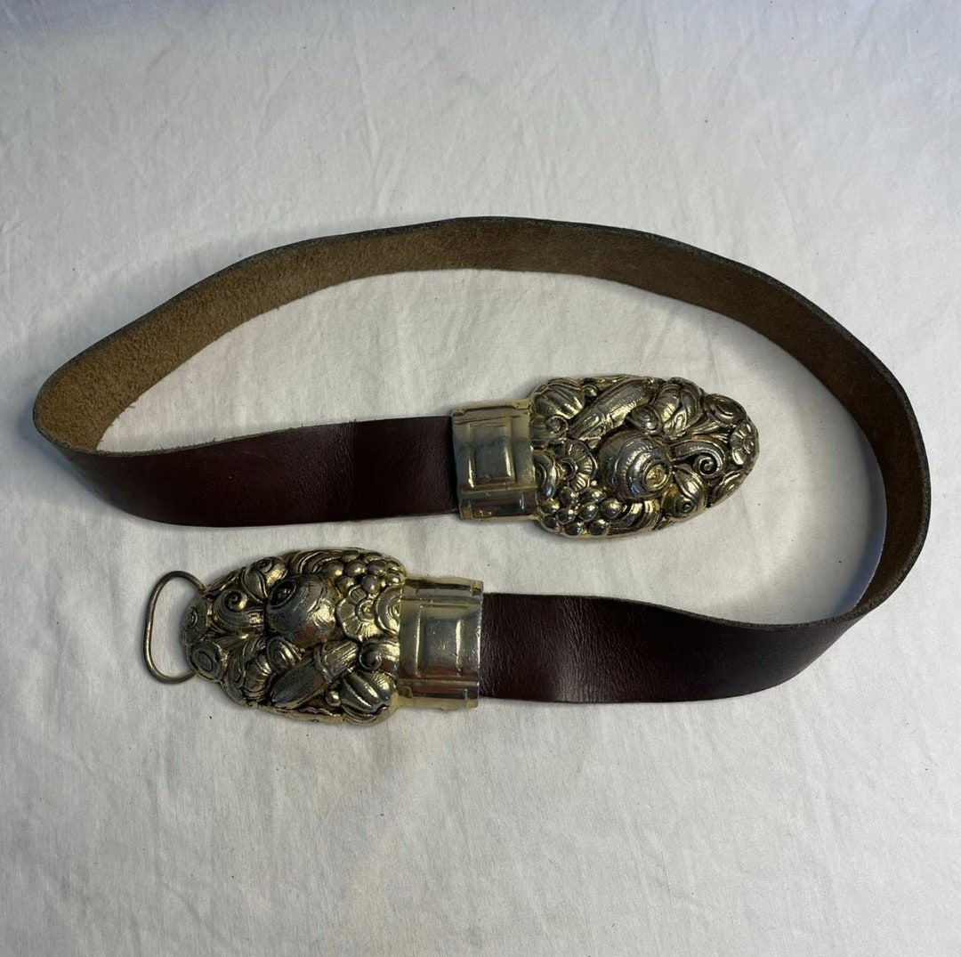 Vintage Jose Cotel Brass Dragon Head Leather Belt (82cm) - Etsy