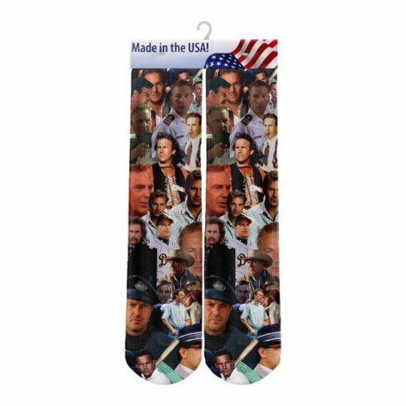 Kevin Costner Socks Custom Socks Kevin Costner Fan Socks - Etsy