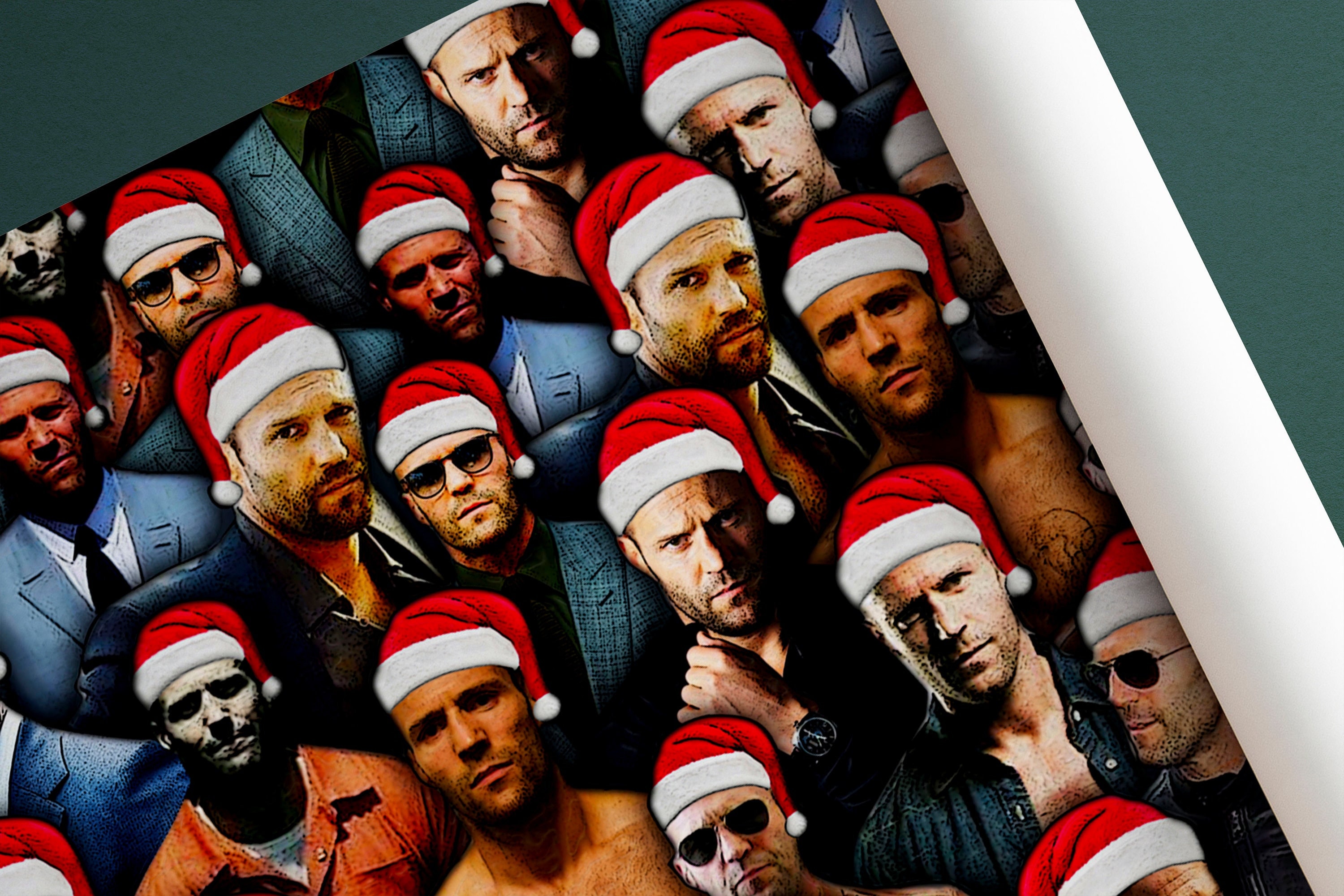 Jason Statham Wrapping Paper Christmas Wrapping Paper Jason Statham ...