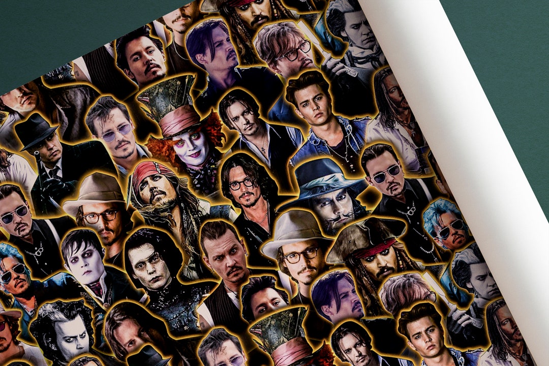 Johnny Depp Wrapping Paper Custom Wrapping Paper Johnny Depp Gift Wrap ...
