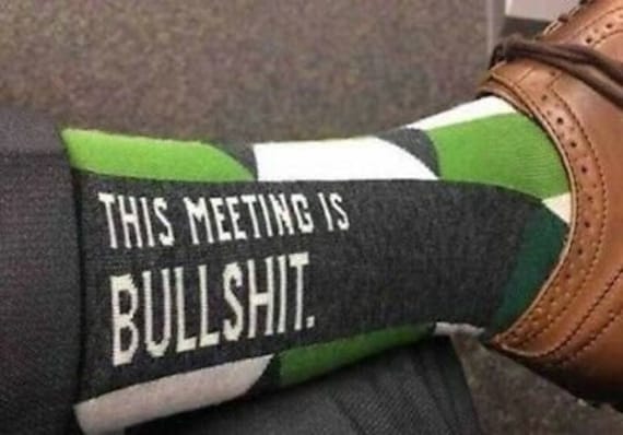 This Meeting is Bullshit Socks Funny Socks Meeting Socks - Etsy