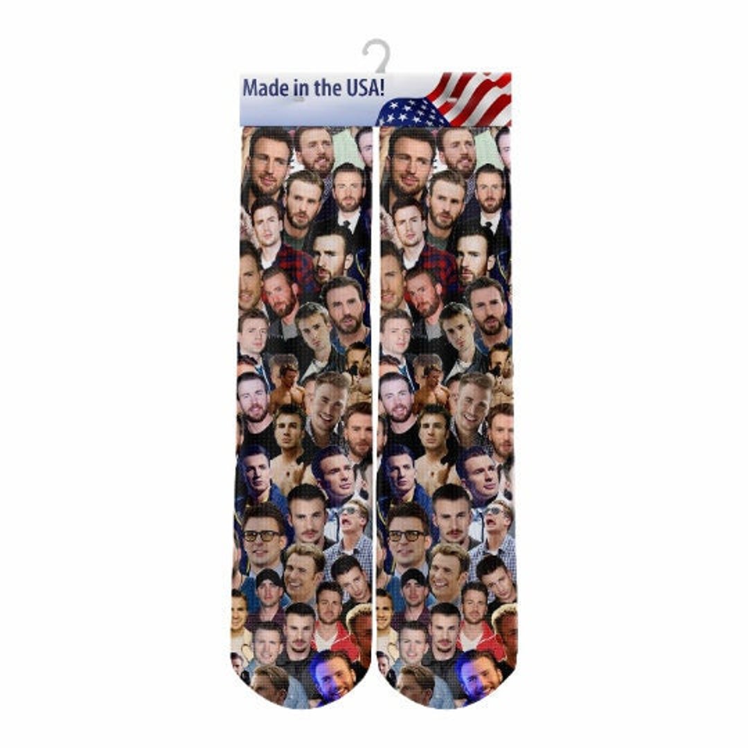 Chris Evans Socks Custom Celebrity Gift Chris Evans - Etsy