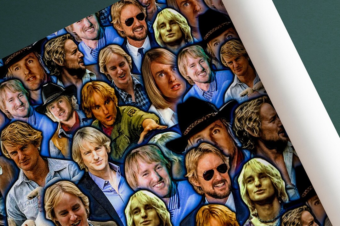 Owen Wilson Wrapping Paper Custom Wrapping Paper Owen Wilson Gift Wrap ...