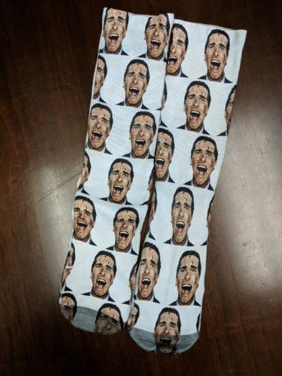 American Psycho Socks Christian Bale Socks - Etsy