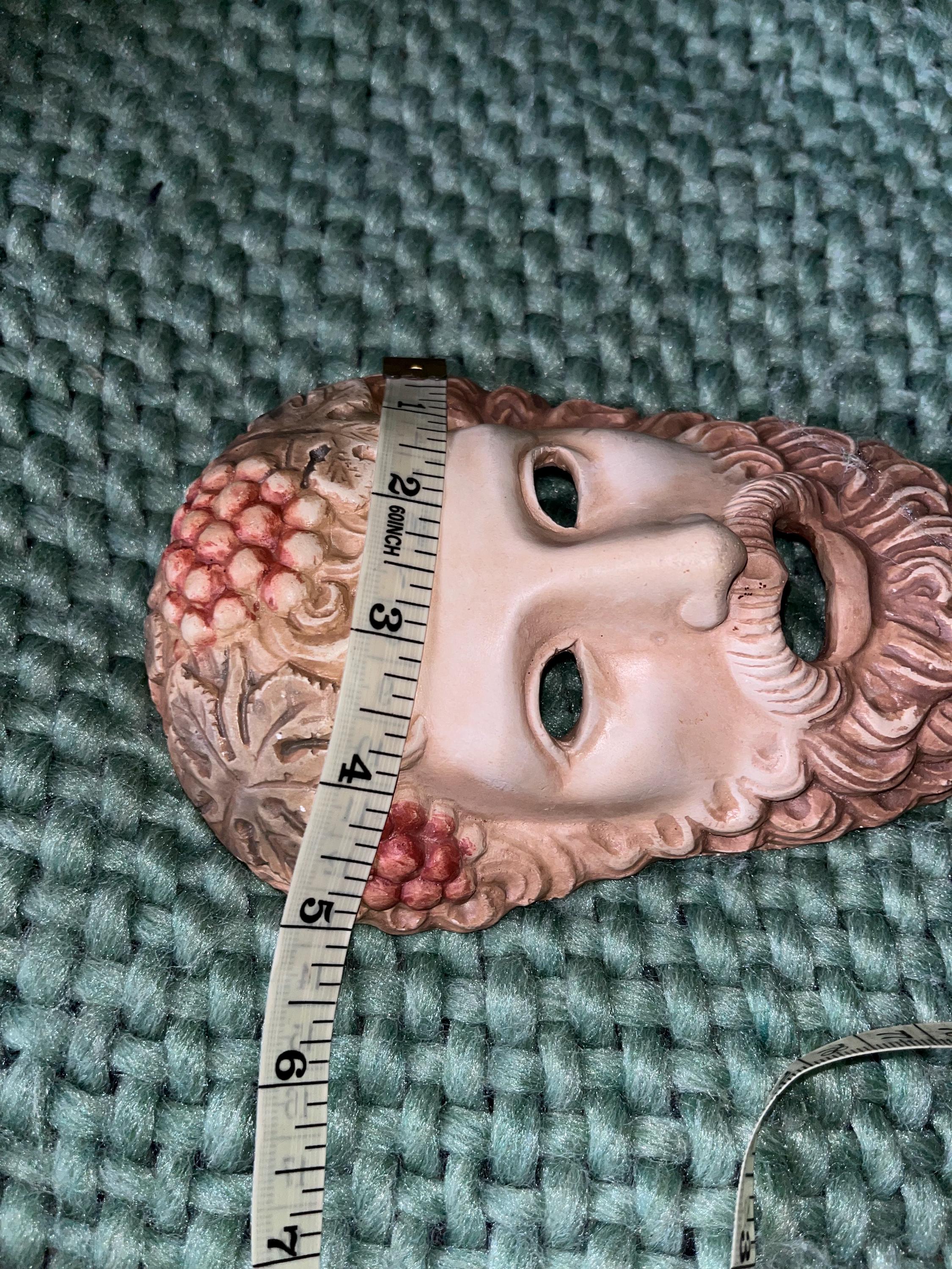 Dionysus, Bacchus Plaster Wall Mask, Ancient Greek Theatrical Masks ...