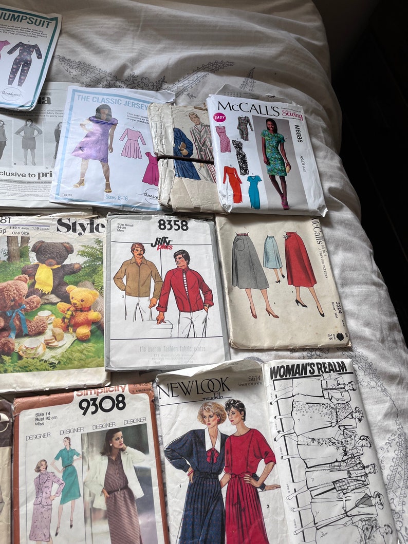 Large Bundle of Dress Making Patterns and Sewing Projects Teddies ...