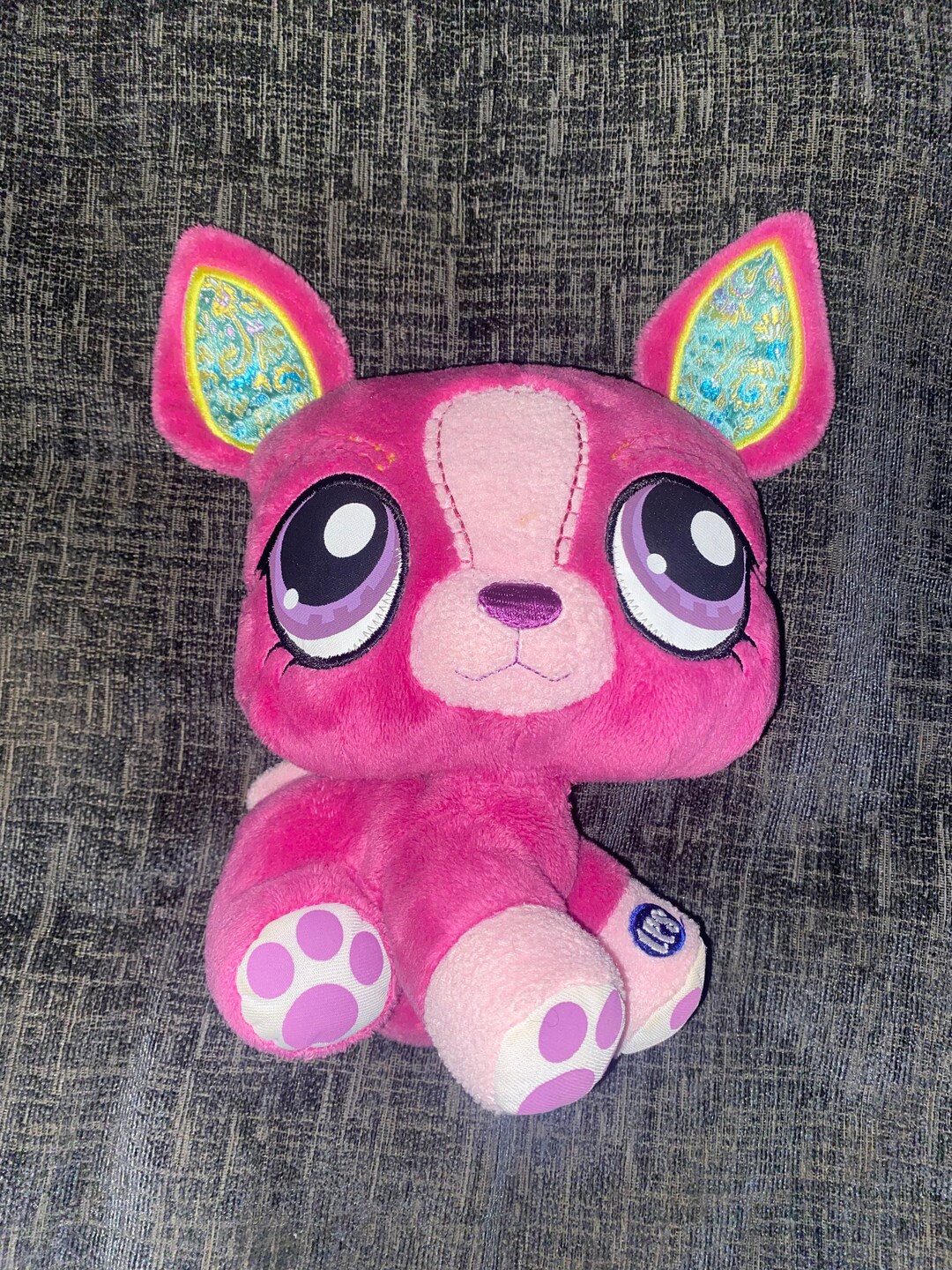 Littlest Pet Shop Plush Toy Pink Boston Terrier Puppy Dog Htf Rare ...