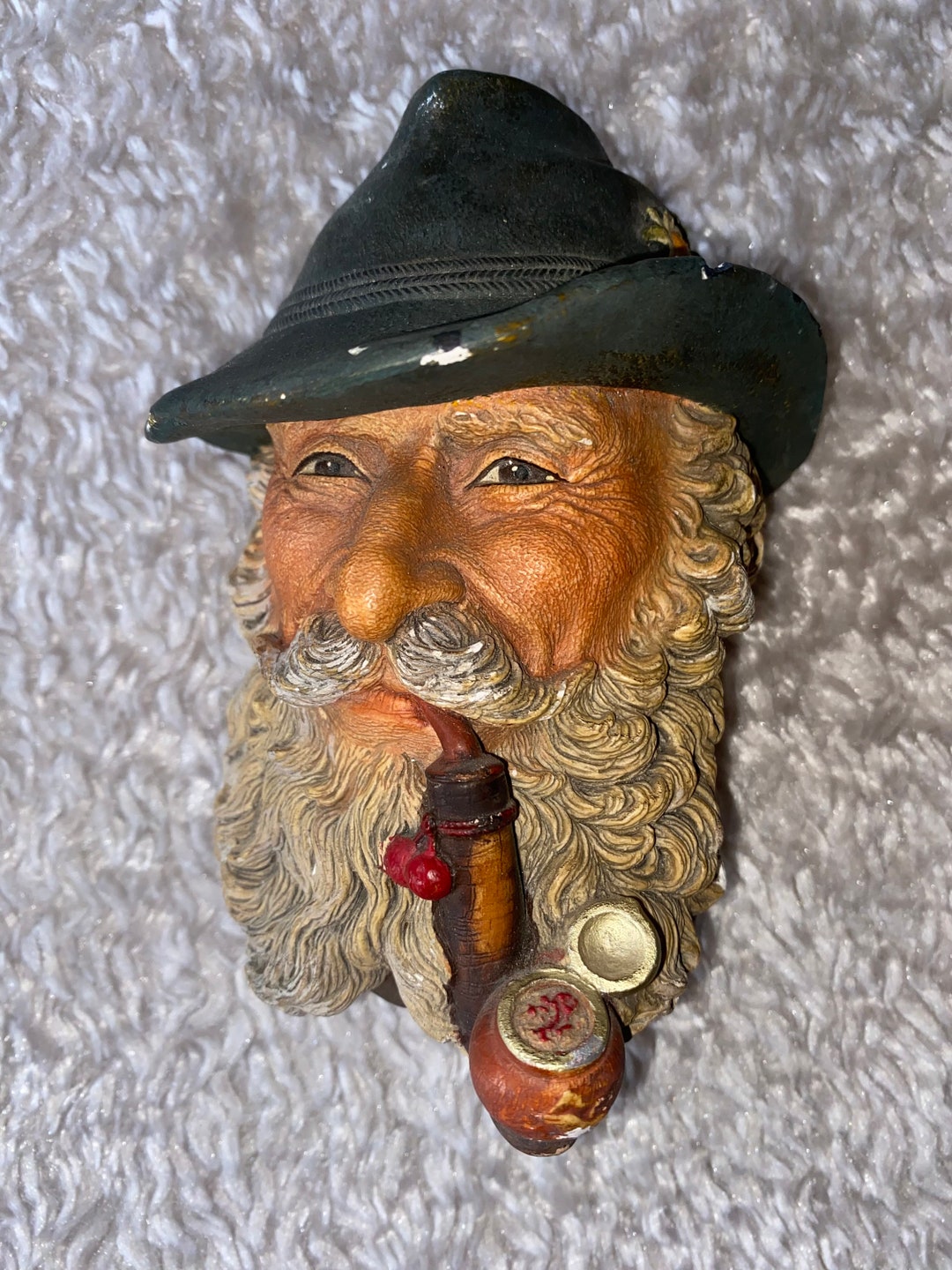 Bossons Chalkware Wall Plaque Tyrolean 1960s Chalk Head Wall - Etsy