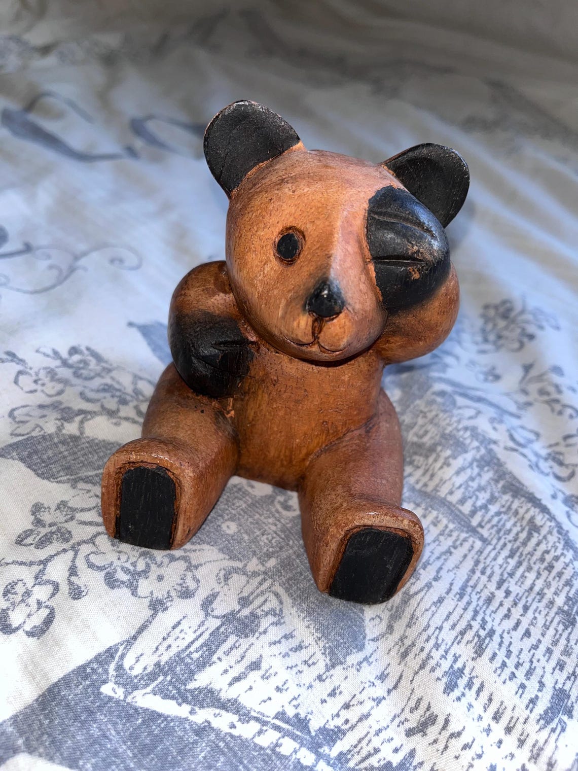 Vintage Wooden Bear Teddy Collectible - Etsy