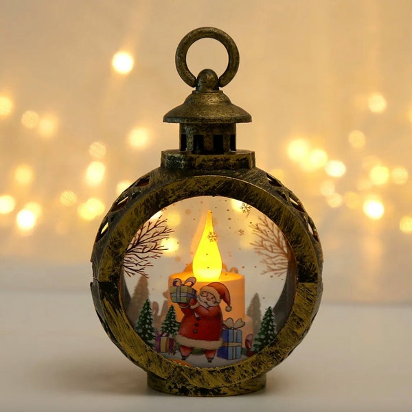 Santa Lamp - Etsy