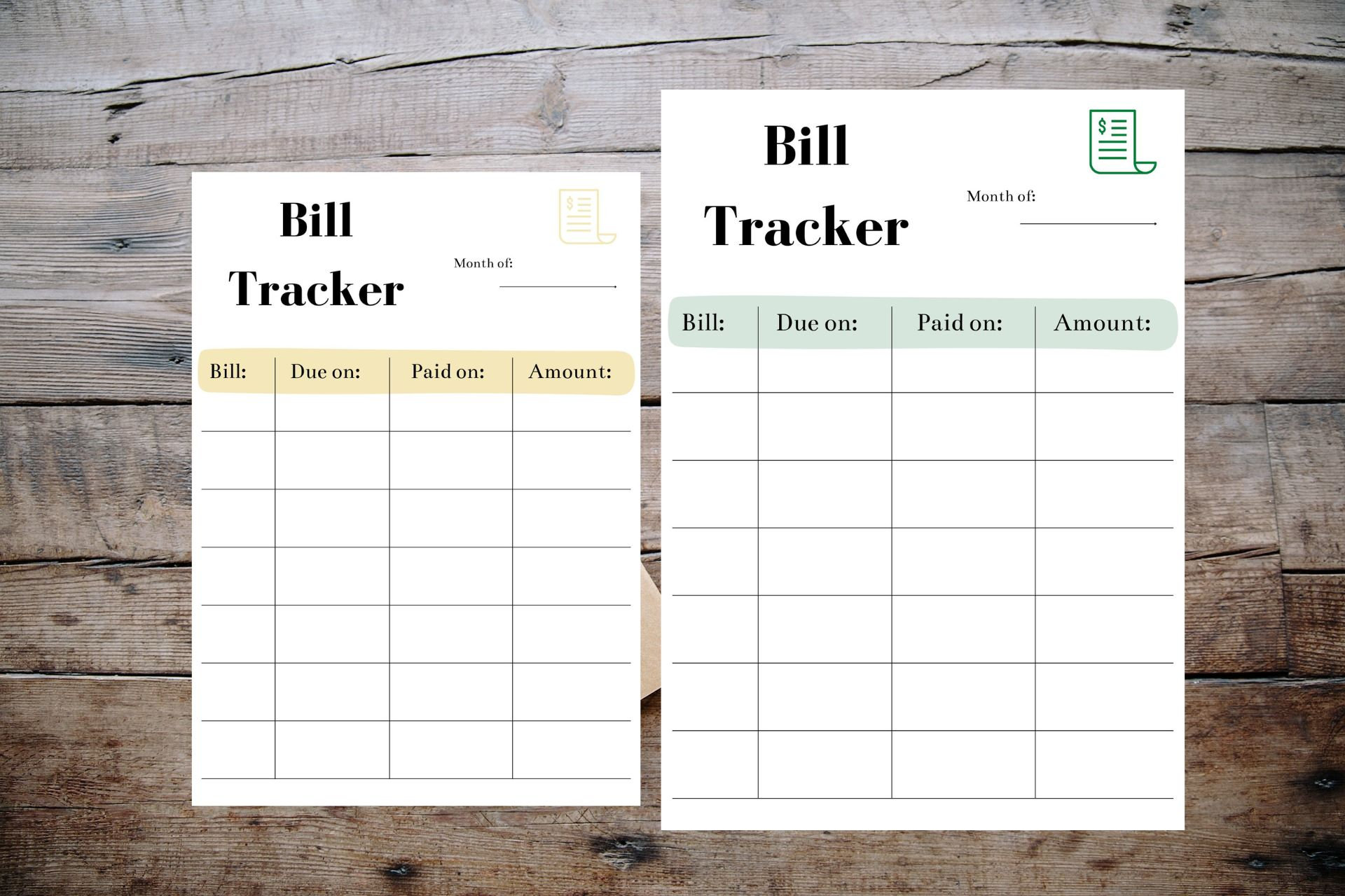 Editable Monthly Bill Tracker | Printable | Bill Organizer | Finance Planner - Etsy