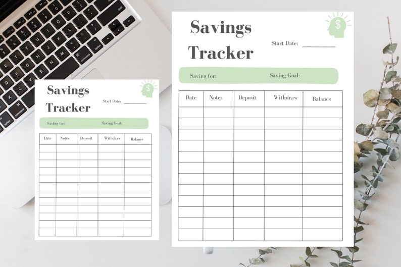 Savings Tracker Printable | Templates | Financial Stability | Budgeting ...