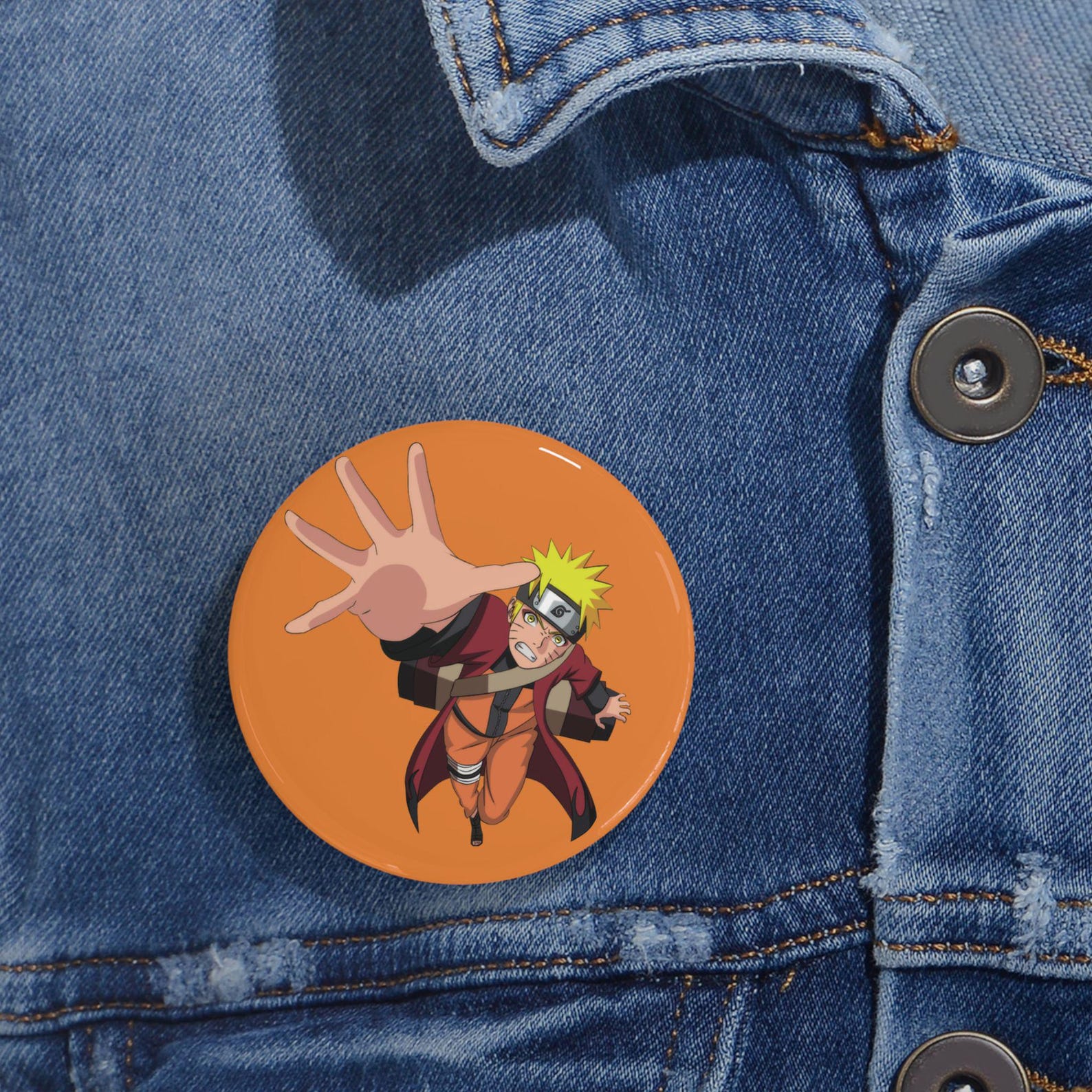Custom Pin Buttons | Naruto Theme Design - Etsy