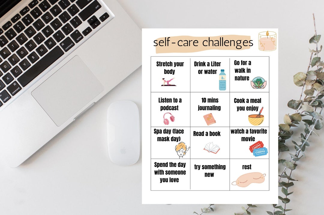 Self-care Challenges | Printable | Journal - Etsy