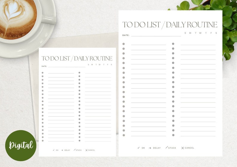To Do List Printable | Daily Routines | Planner | Daily Checklist ...