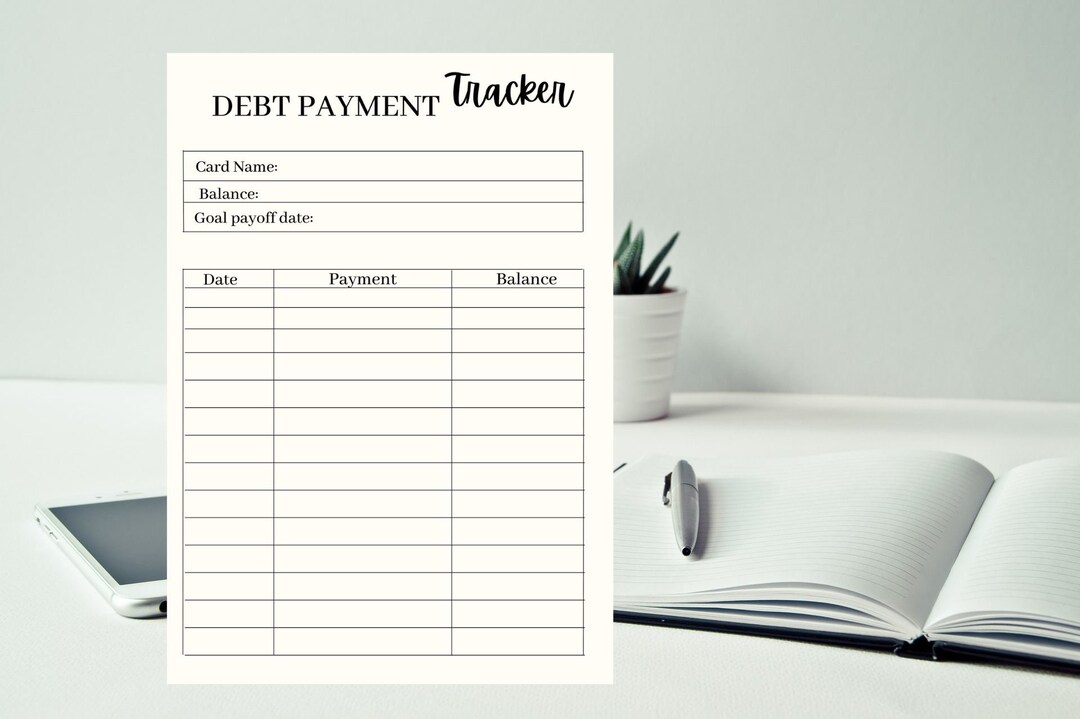 Debt Payment Tracker | Printable | Debt Payoff Log | Money Planner ...