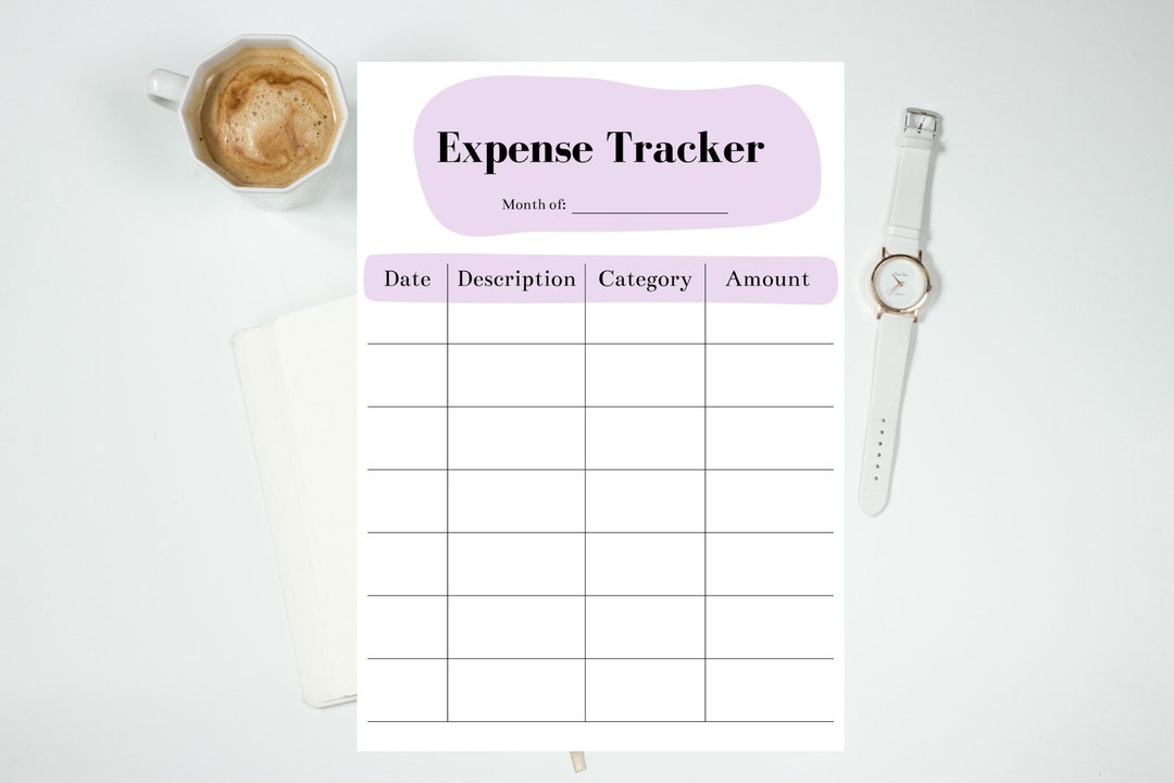 Printable Expense Tracker: Soft Pink Finance Planner (A4, A5, Letter ...