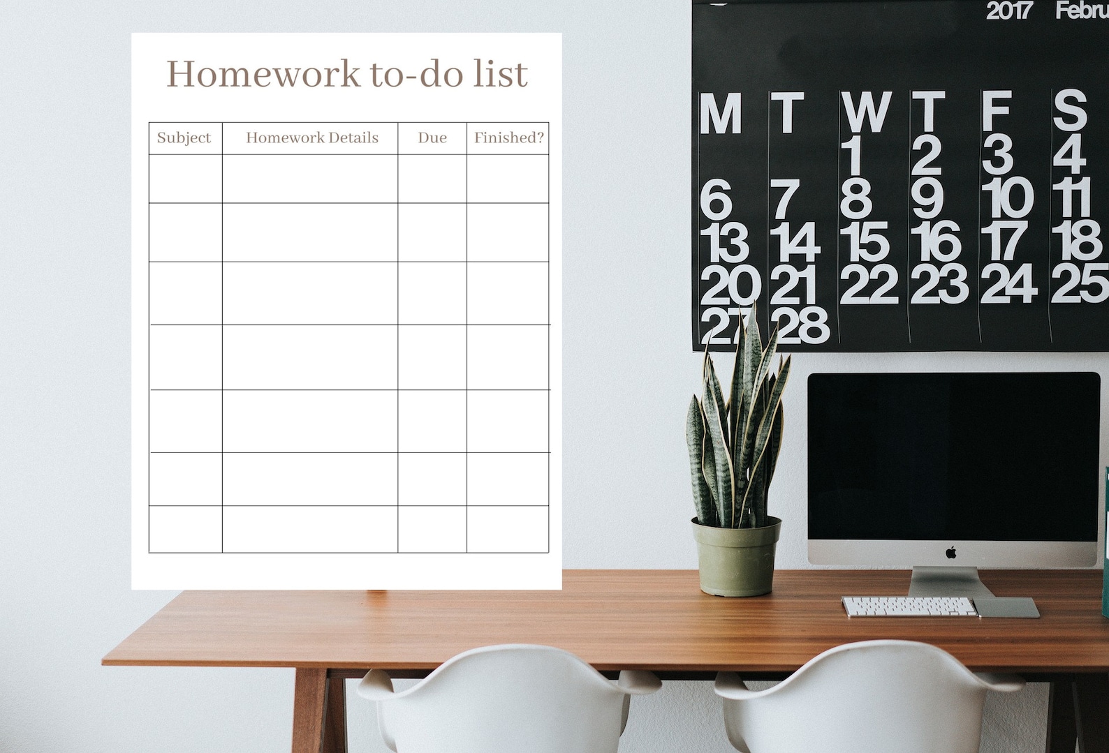 Printable Homework To-do List | Homework Planner | Digital - Etsy