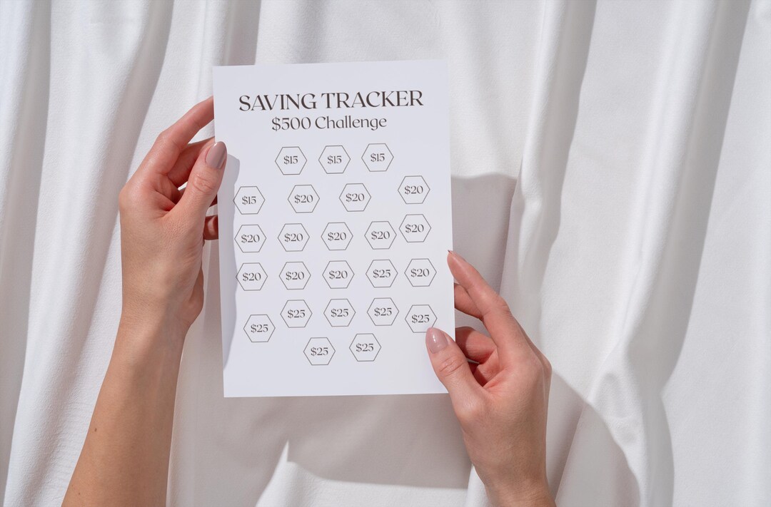 500 Savings Challenge Tracker – Printable Money Saving Goal Sheet - Etsy
