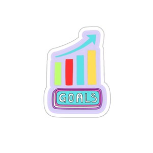 Kiss-cut Stickers Goals Sticker Design - Etsy