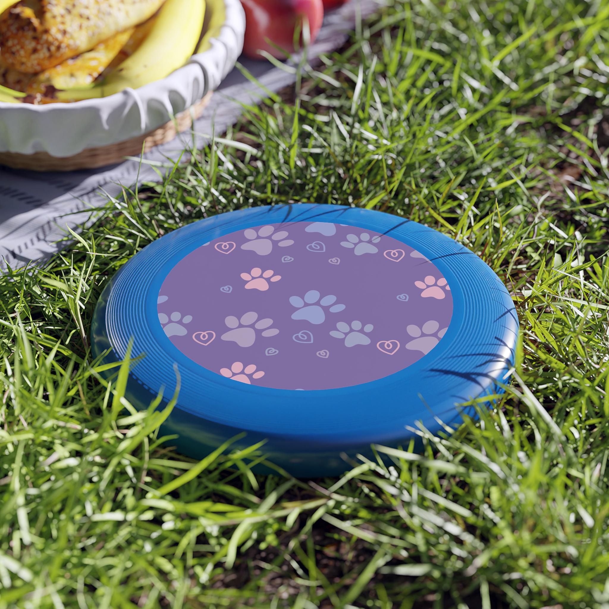 Paw Print Frisbee: Lightweight Plastic Pet Toy for Outdoor Fun - Etsy
