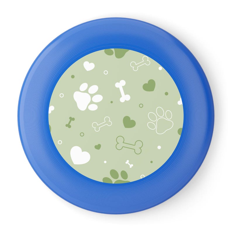 Paw Print Frisbee Fun Outdoor Toy for Dog Lovers Summer Picnic Game Eco ...