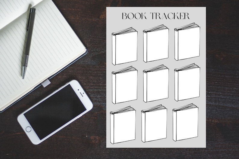 Book Tracker | Printable\ Fillable | Books to Read | A4, Half-letter ...