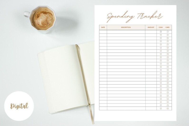 Spending Tracker Printable | Monthly Expense Log | Business Expense ...