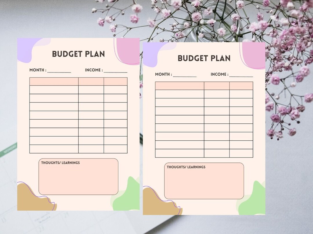 Budget Tracker| Printable | Monthly Bills | Paycheck | Budget Template ...