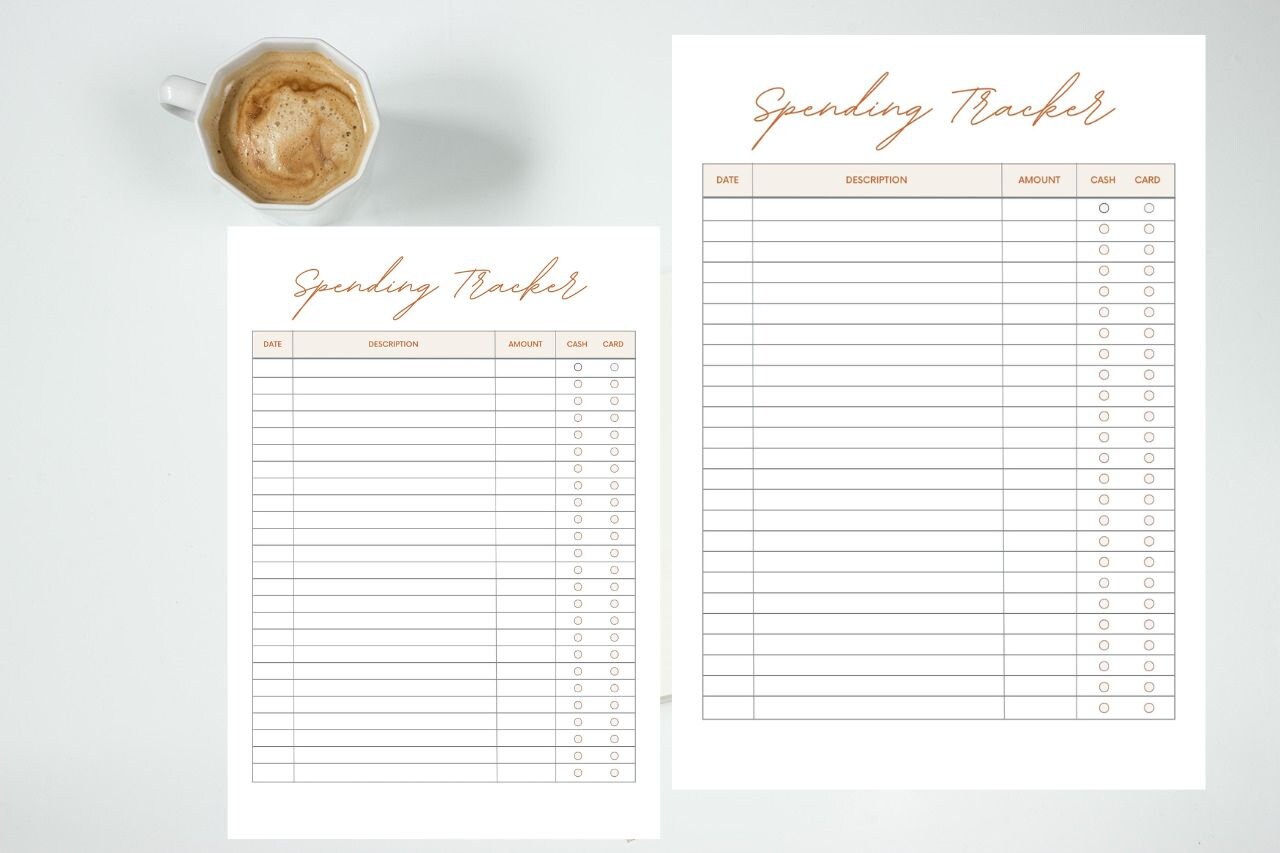 Spending Tracker Printable | Monthly Expense Log | Business Expense ...