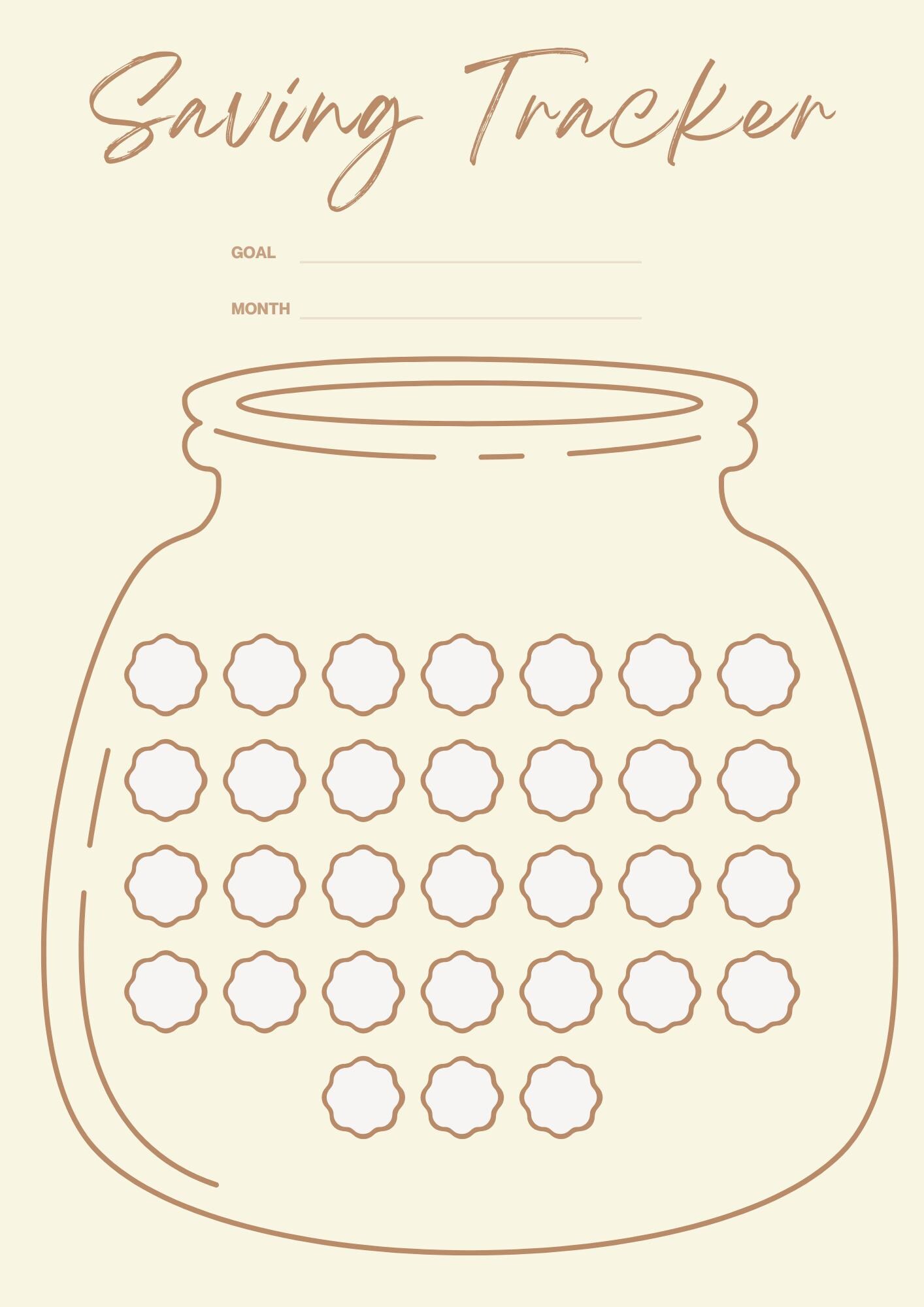 Budget Savings Tracker | Printable Money Goal Chart | Digital Finance ...