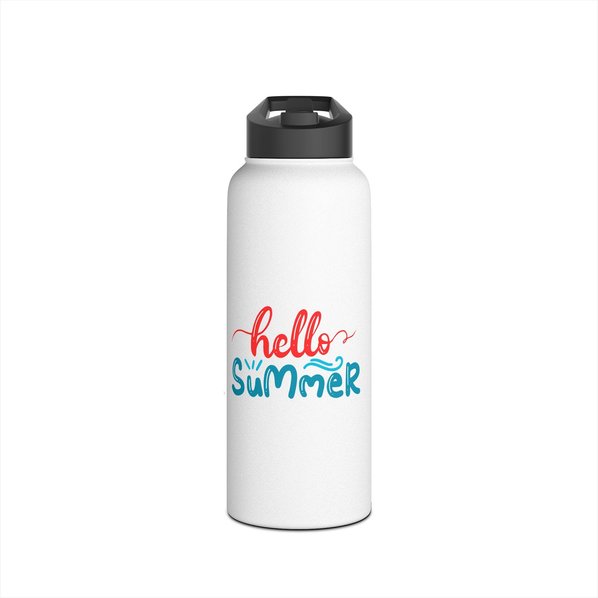 Hello Summer Stainless Steel Water Bottle: Double-wall Insulated Travel ...