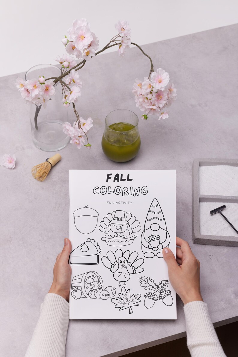 Whimsical Fall Coloring Pack | Instant Download | Pumpkins & Leaves ...