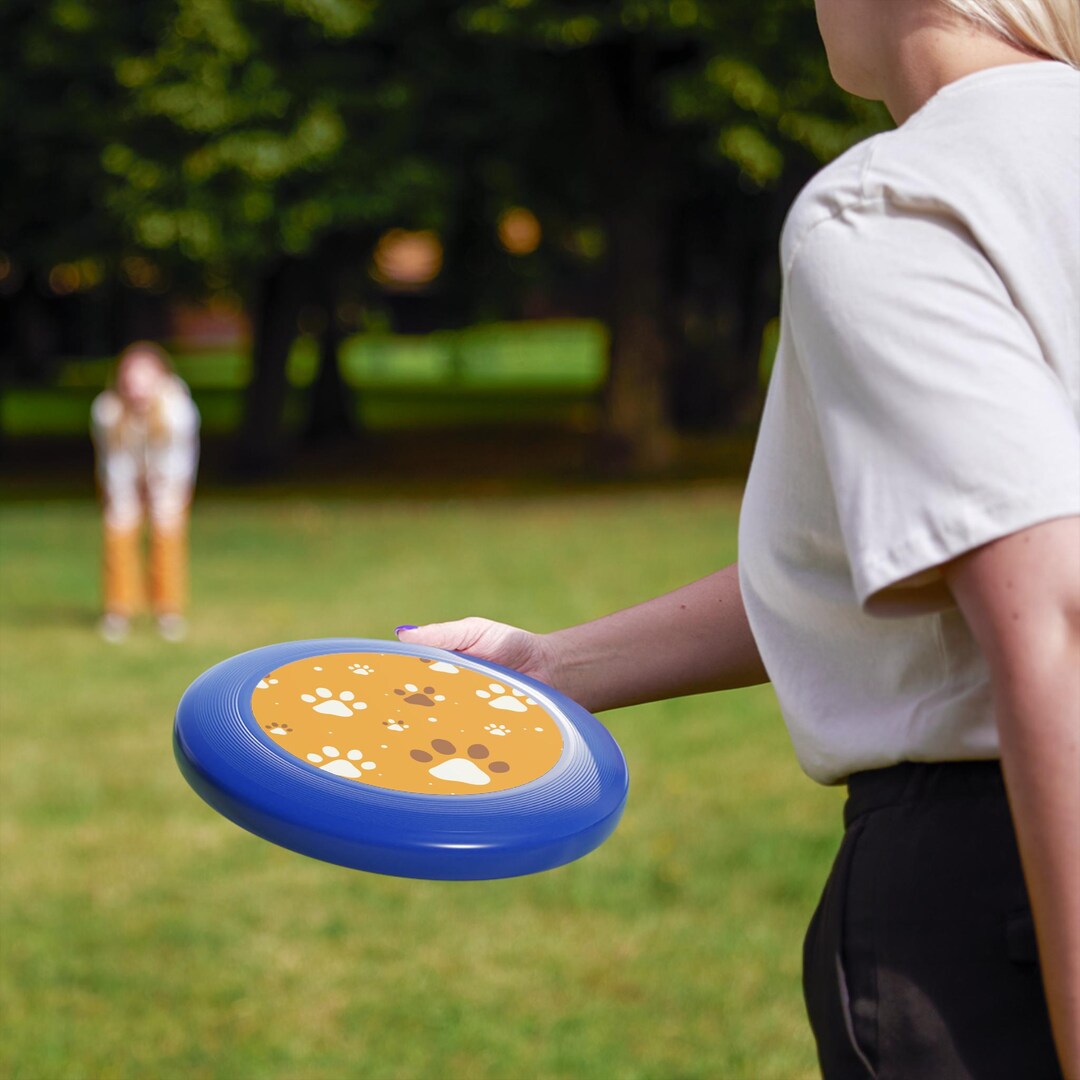 Paw Print Frisbee: Fun Outdoor Dog Toy - Etsy