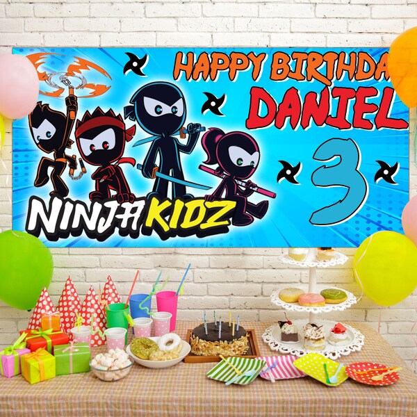 Ninja Birthday Banner - Etsy
