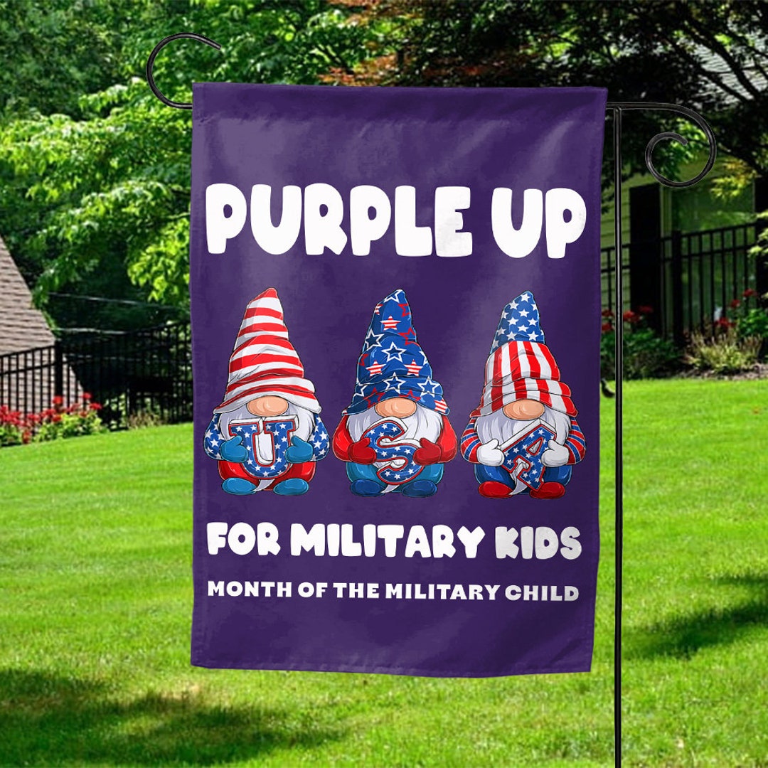 Purple up Military Child Garden Flag,purple up Garden Flag,purple up ...