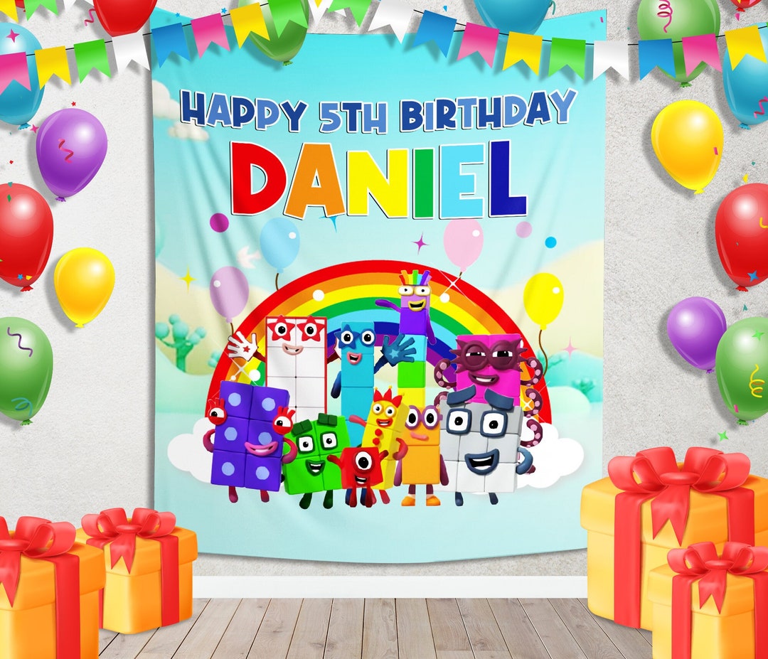 Personalized Birthday Numberblocks Banner, Printable Party Banner ...