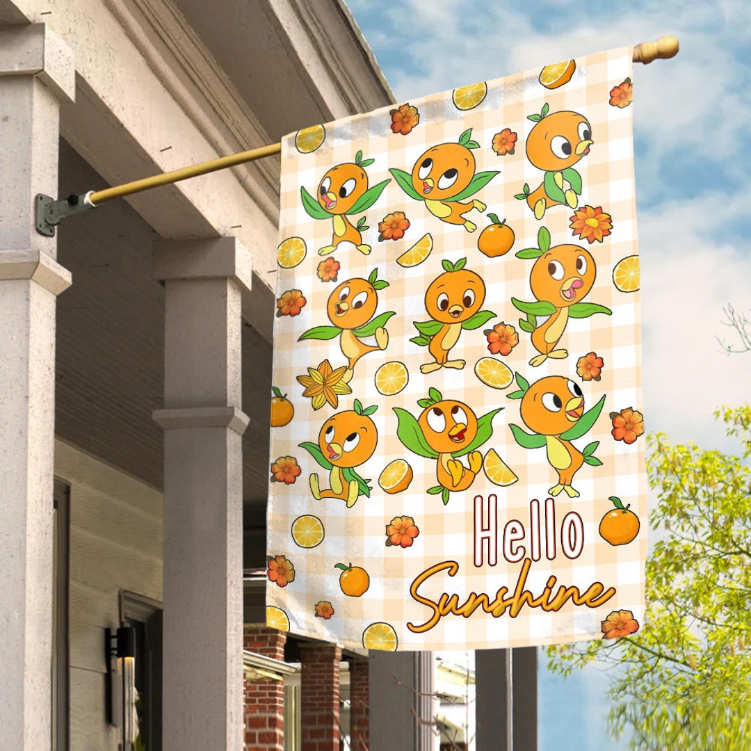Disney Orange Bird Summer Garden Flag/hello Summer Garden Flag/florida ...