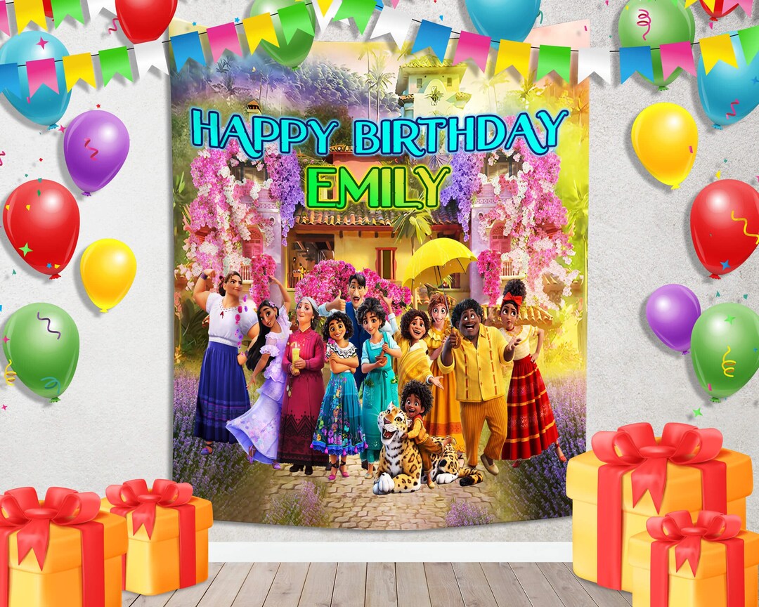 Encanto Birthday, Encanto Birthday Banner, Custom Encanto Backdrop ...