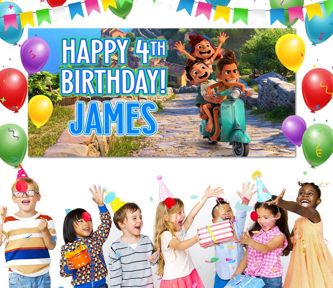 Luca Family Birthday Backdrop/luca Birthday Banner/luca Backdrop/custom ...