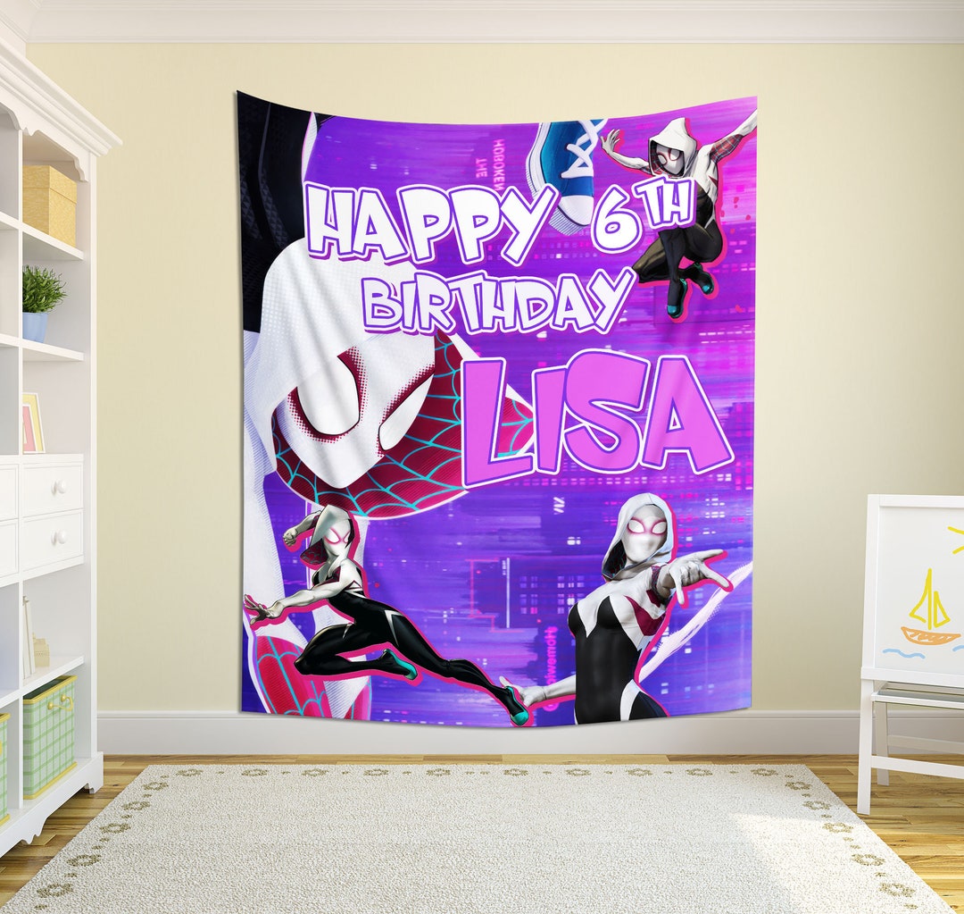 Gwen Birthday Backdrop, Birthday Banner, Birthday Decoration, Photo ...