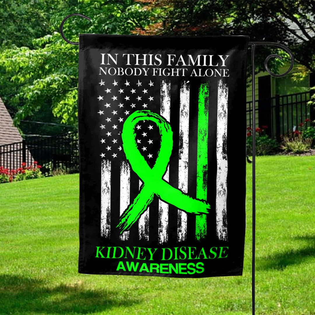 Kidney Disease Awareness Garden Flag, Kidney Transplant DOUBLE-SIDED ...
