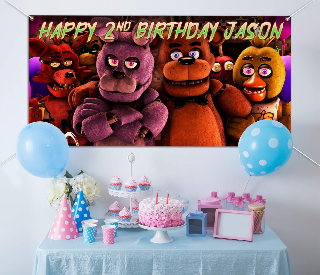 Five Night's Freddy Birthday Banner,freddy Birthday Backdrop,freddy ...