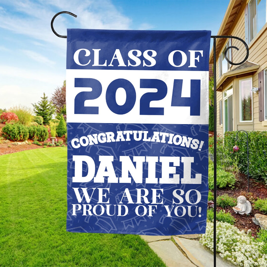 Custom Graduation Flag, Graduate Yard Sign, College Grad Flag, College ...